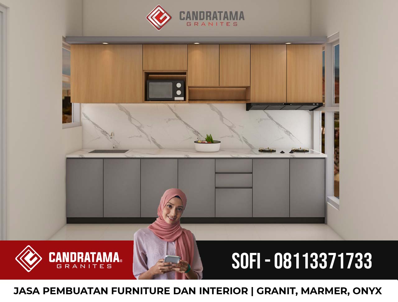 Desain Kitchen Set Duco Malang - Finishing Mewah Dapur Modern