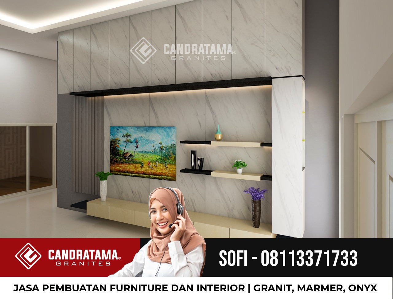Harga Backdrop Resepsionis Hotel dan Apartemen Blitar |0811 3371 733