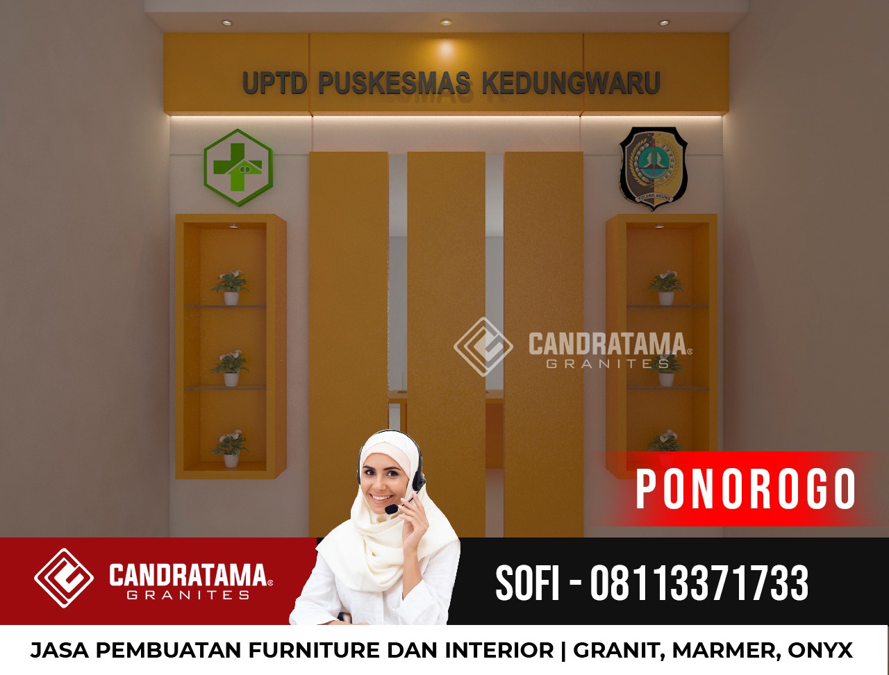 Backdrop Resepsionis Kantor Ponorogo