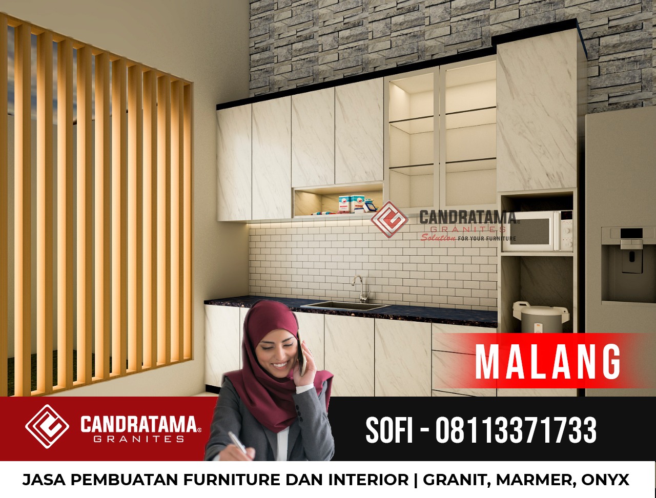 Jual Kitchen Set Minimalis Modern Malang Sofi 0811 3371 733