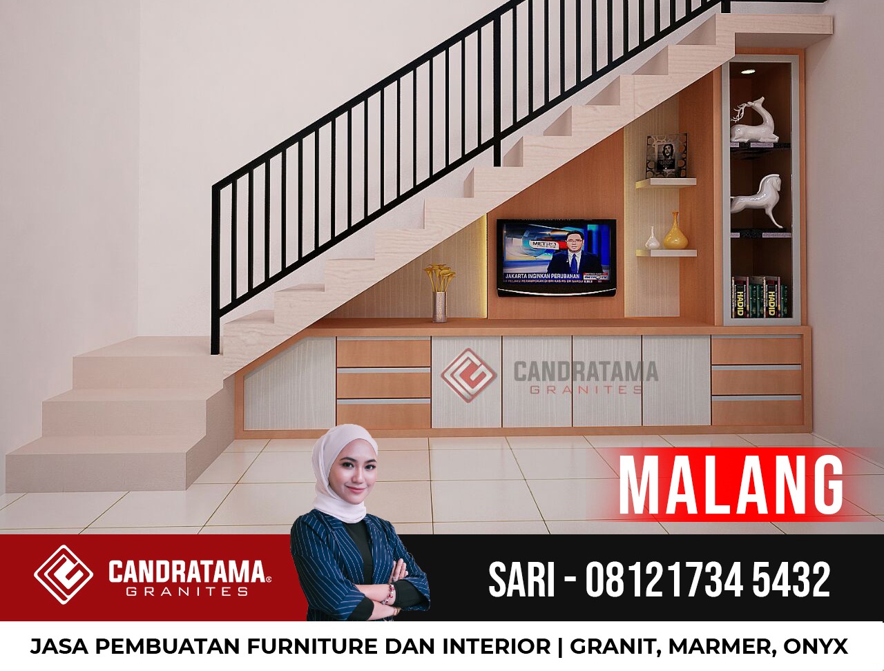 Harga Backdrop Resepsionis Kantor Minimalis Malang 0812 1734 5432