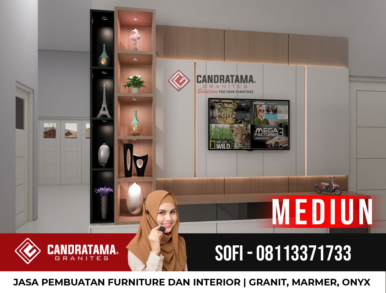Backdrop Tv Ruang Tamu Minimalis madiun,trenggalek 0811 3371 733