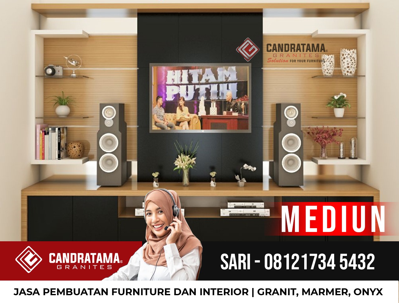 DESAIN INTERIOR BACKDROP RESEPSIONIS MADIUN