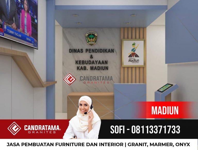 HARGA DESAIN INTERIOR BACKDROP RESEPSIONIS DINAS PENDIDIKAN DAN KEBUDAYAAN