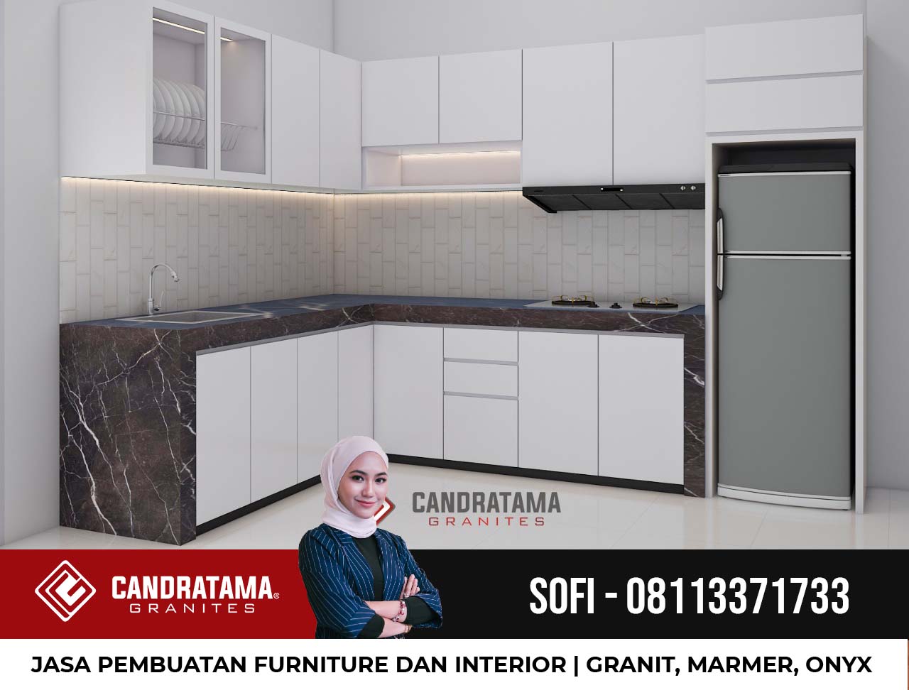 Kitchen Set Letter L Kediri Desain Minimalis Modern Harga Terbaru